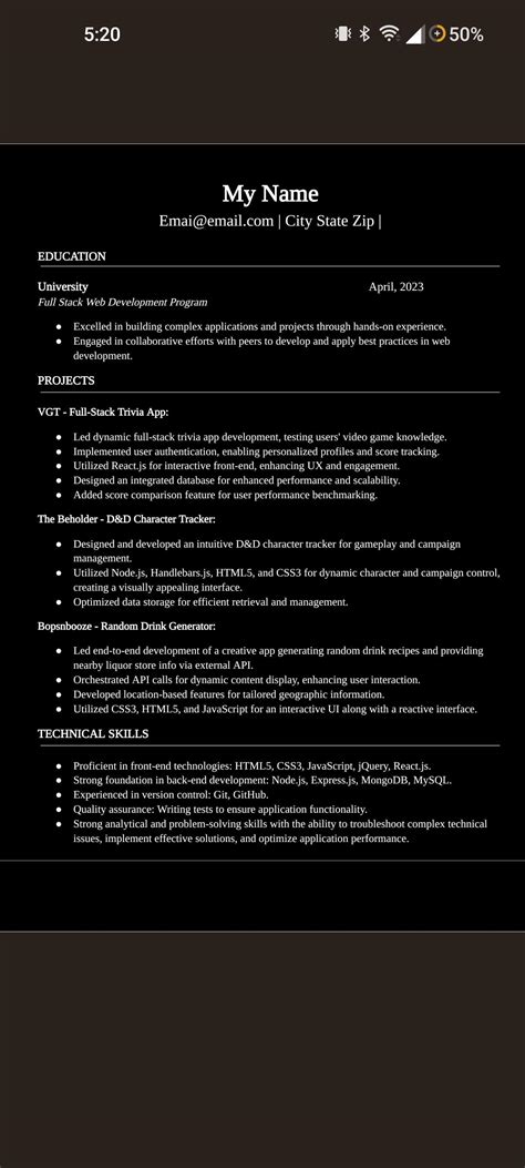 feedback on recent coding boot camp graduates resume r resumes