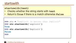 Python Programming Essentials M String Methods PPT