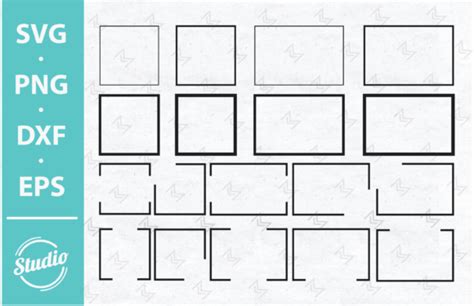 9 Split Rectangle Svg Designs And Graphics