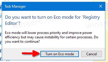 How To Enable Or Disable Eco Mode For An App In Windows 10