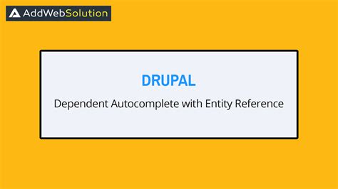 Dependent Autocomplete With Entity Reference In Drupal