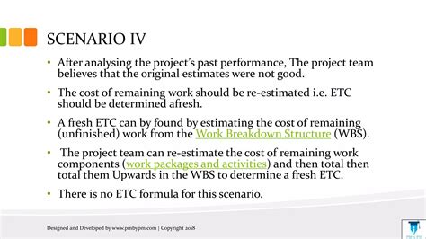 Calculating Estimate At Completion Eac Using 5 Different Formulas Ppt