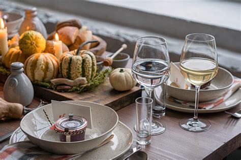 호박과가 테이블 설정입니다 추수 감사절 저녁 식사와가 장식 가을에 대한 스톡 사진 및 기타 이미지 가을 건강한 생활방식 건강한 식생활 Istock