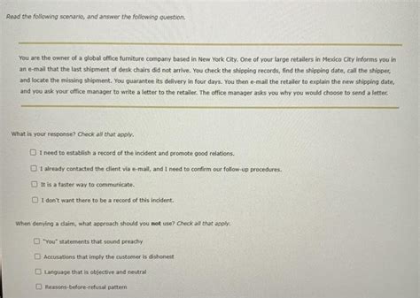 Solved Read the following scenario, and answer the following | Chegg.com