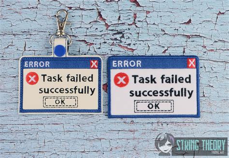 Task Failed Successfully String Theory Fabric Art