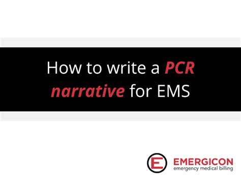 How To Write A Patient Care Report Ems Narrative Example