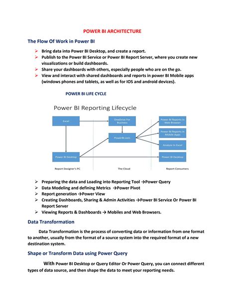 Solution Power Bi Architecture Studypool
