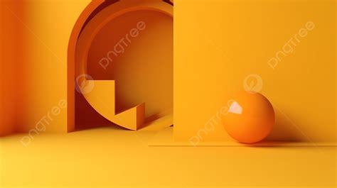 광고를 위한 노란색 주황색 팔레트 3d 렌더링의 미니멀한 추상적 배경 플랫폼 화장품 연단 3d 무대 배경 일러스트 및 사진