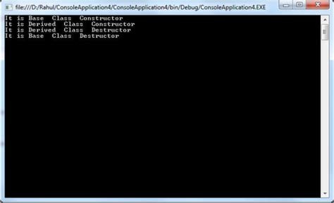Constructor And Destructor Execution Sequence With Inheritance