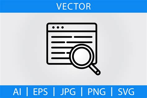 Vector Content Search Outline Icon Graphic By Sam Designs · Creative Fabrica