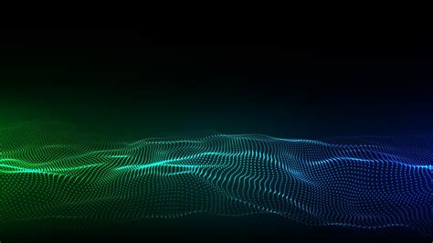 Premium Vector Abstract Technology Wave Of Particles Big Data Visualization Vector Dark