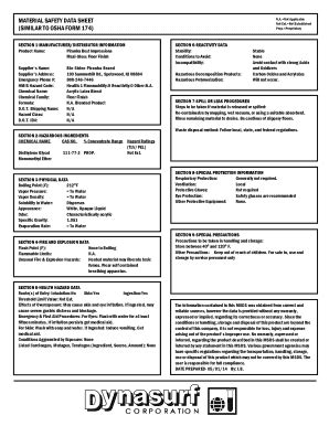 Osha Msds Printable Sheets Fill Online Printable Fillable Blank Pdffiller