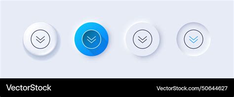 Scroll Down Button Line Icon Scrolling Screen Vector Image