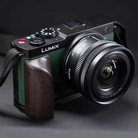Wooden L Shaped Grip For Lumix S9 Walnut And Ebony