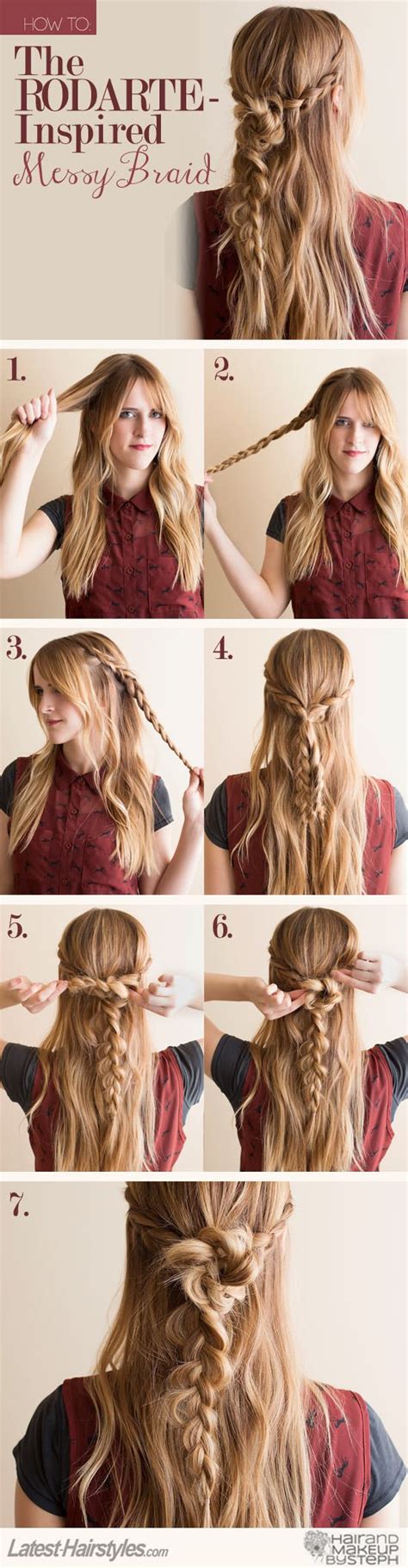 How To Draw A Messy Braid Step By Step