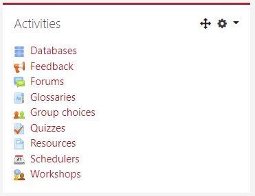 Moodle Activity HTML Blocks AILC Portal