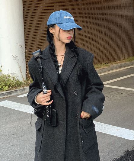 메리노 울80핏보장모델소장🖤 디테일 포인트 테일러 맥시 코트 안감본딩 에이블리