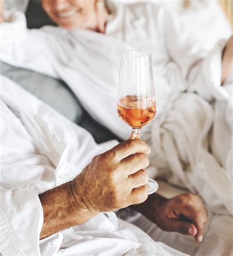 Couple Having Prosecco In Bed Premium Photo Rawpixel