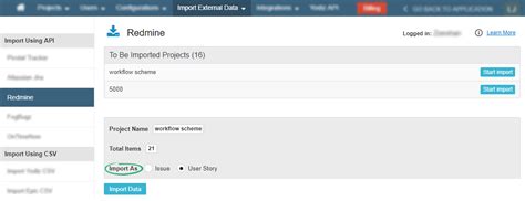 Import Redmine Data In Yodiz Agile Development Project Management