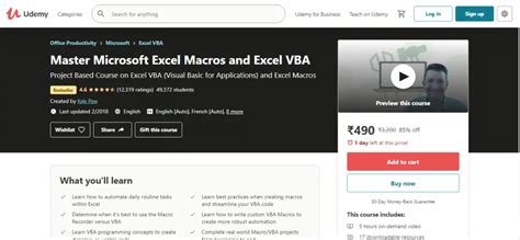 Best Excel Vba Online Courses