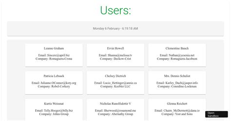React Javascript Example Codesandbox