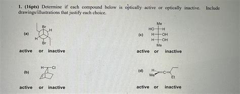 Solved Pts Determine If Each Compound Below Is Chegg
