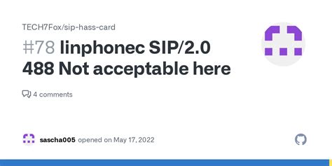Linphonec Sip20 488 Not Acceptable Here · Issue 78 · Tech7foxsip