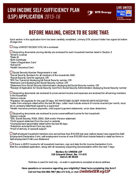 Dte Energy Low Income Self Sufficiency Fill Out Sign Online DocHub