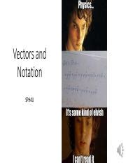 Understanding Vectors and Notations: Equations of Motion, | Course Hero