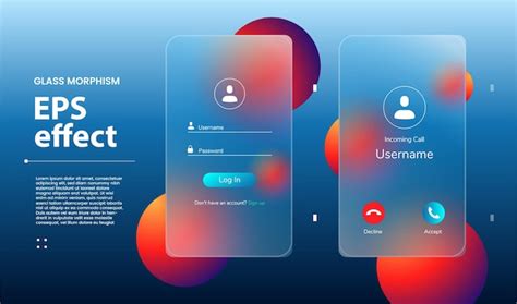 Premium Vector Modern Glassmorphism App Ui Glassmorphism Style Mobile Mockup