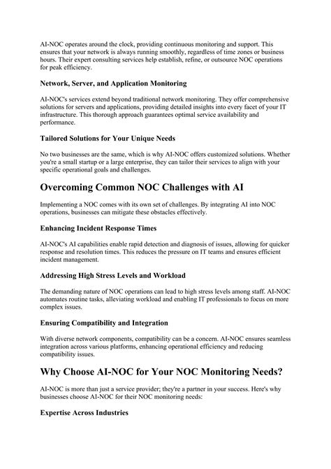 Revolutionizing Network Monitoring With Ai Docx Computer Networking Computing