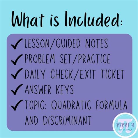 Solving Quadratic Equations By Quadratic Formula Notespracticeexit Ticket