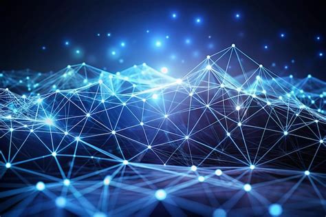 Data Technology Abstract Futuristic Illustration Low Poly Shape With Connecting Dots And Lines