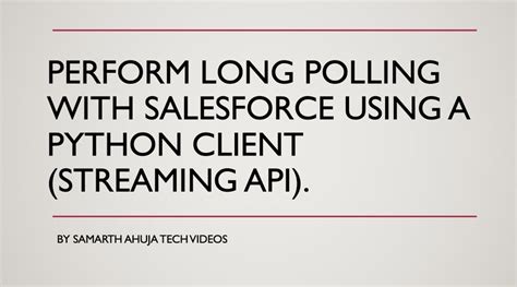 Samarth Ahuja On Linkedin Salesforce Apex Bayeux Cometd Streamingapi Pubsub Grpc