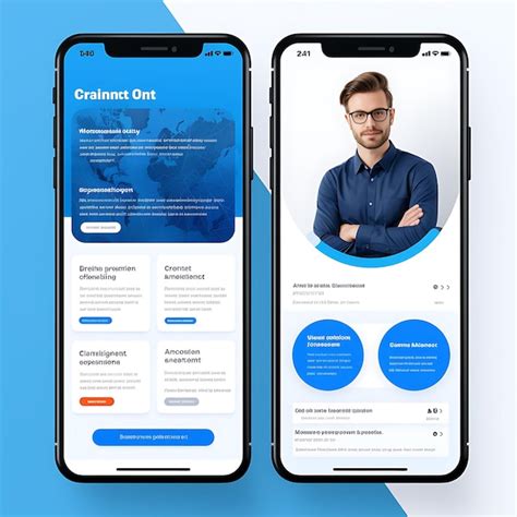 Premium Ai Image Mobile App Design Of Consulting Business Consulting App Design Professional