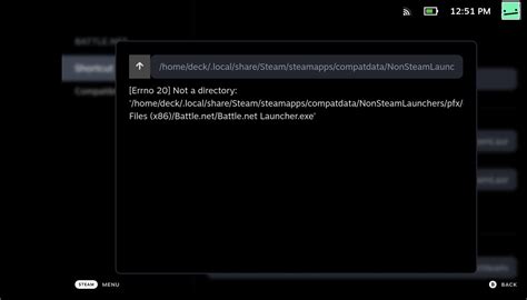 steam shortcuts are not linked correctly to the launcher executables