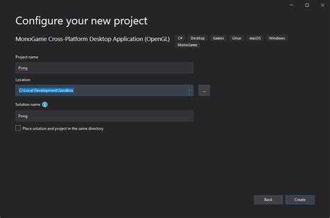 Creating A New Project MonoGame