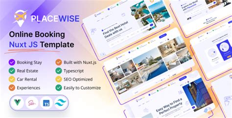 placewise online booking nuxt tailwind css template by pixelaxis