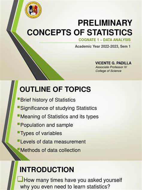 Preliminary Concepts Of Statistics Cognate 1 Download Free Pdf
