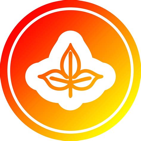 Natural Leaf Circular In Hot Gradient Spectrum 10766297 Vector Art At Vecteezy