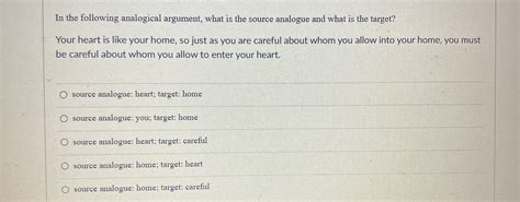 In The Following Analogical Argument What Is The