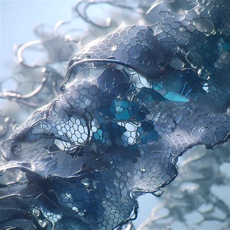 Abstract Synaptic Connections In Blue Neural Network Concept Art Premium Ai Generated Image