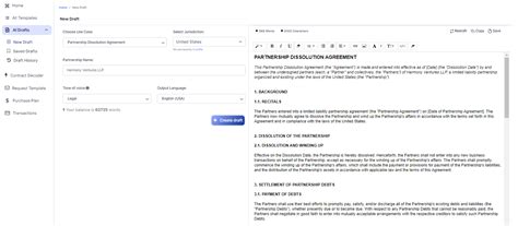 Create Partnership Dissolution Agreement Online 2025 Sample Templates CreateDraft Com
