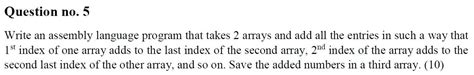 Solved Write An Assembly Language Program That Takes Chegg