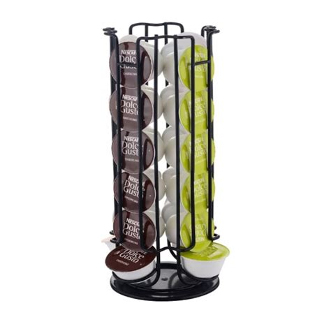 Черен въртящ се държач за 24 кафе капсули Dolce Gusto Emagbg