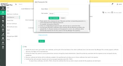 Certificates Discovery Key Manager Plus