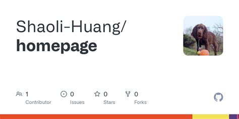 GitHub Shaoli Huang Homepage
