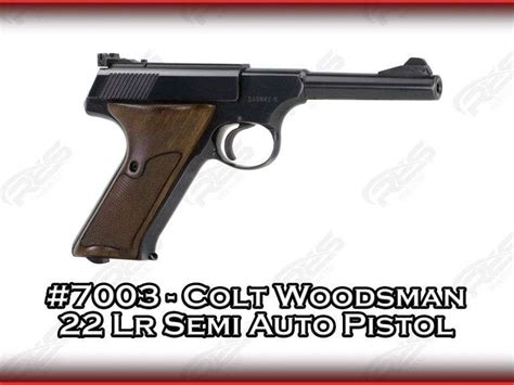 Colt Woodsman 22 Lr Semi Auto Pistol Res Auction Services