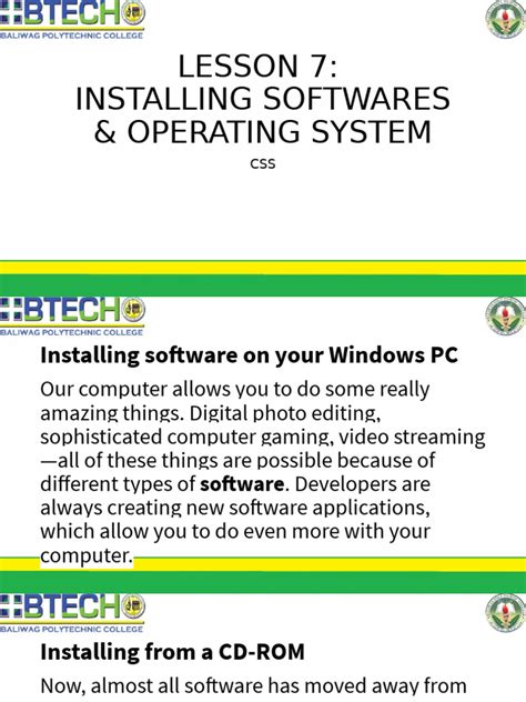 Lesson 7 Installing Softwares Pdf