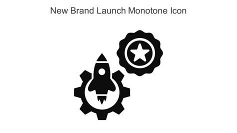 New Brand Launch Monotone Icon In Powerpoint Pptx Png And Editable Eps Format PPT Sample
